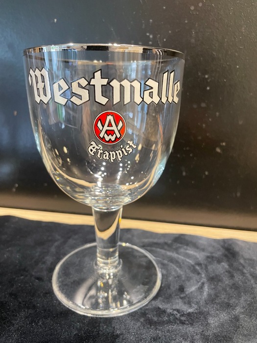 Westmalle bierglas 33cl met zilveren boord :: Glazen - Drinken