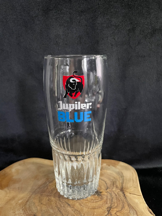 Jupiler BLUE 25cl ribbel bierglas M20 :: Glazen - Drinken